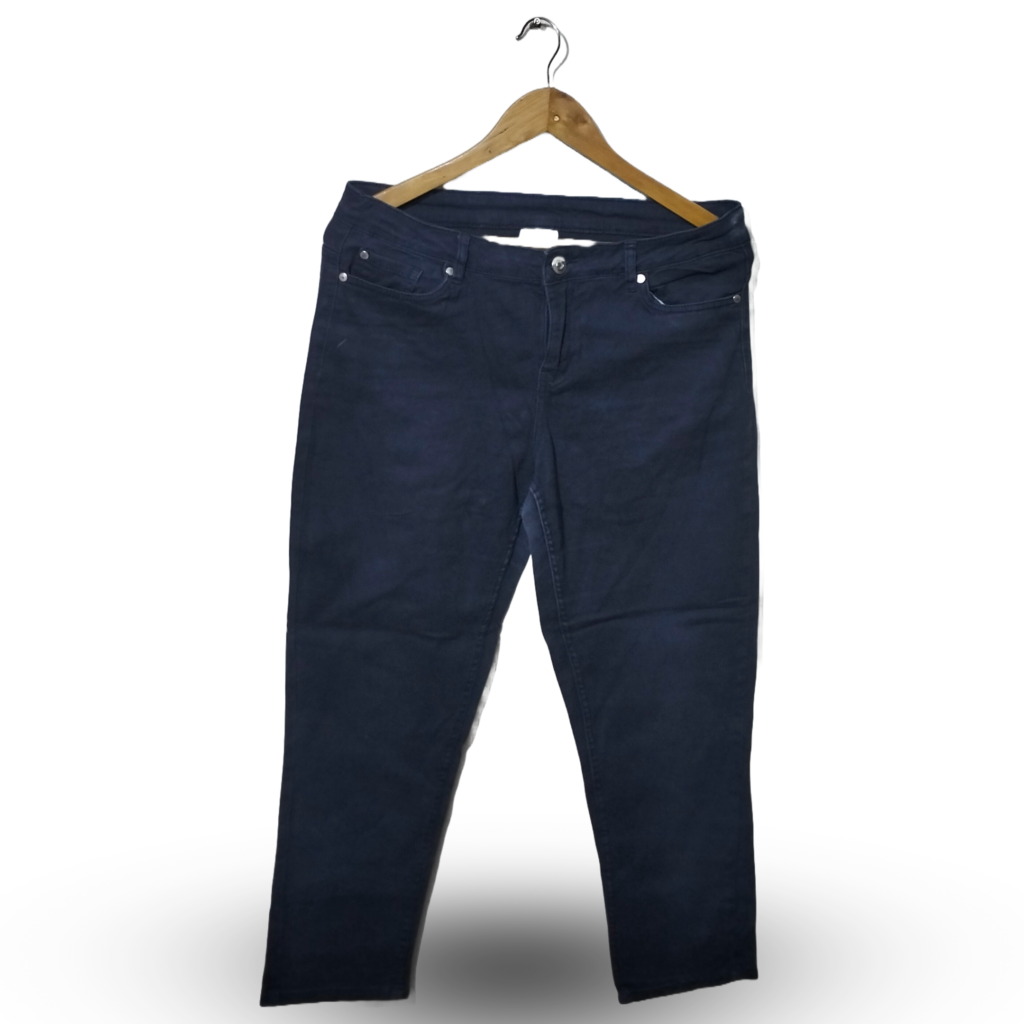 Infinity Straight Dark Blue Cotton Jeans | Widht 32 | Lenght 34 - Lunda.pk